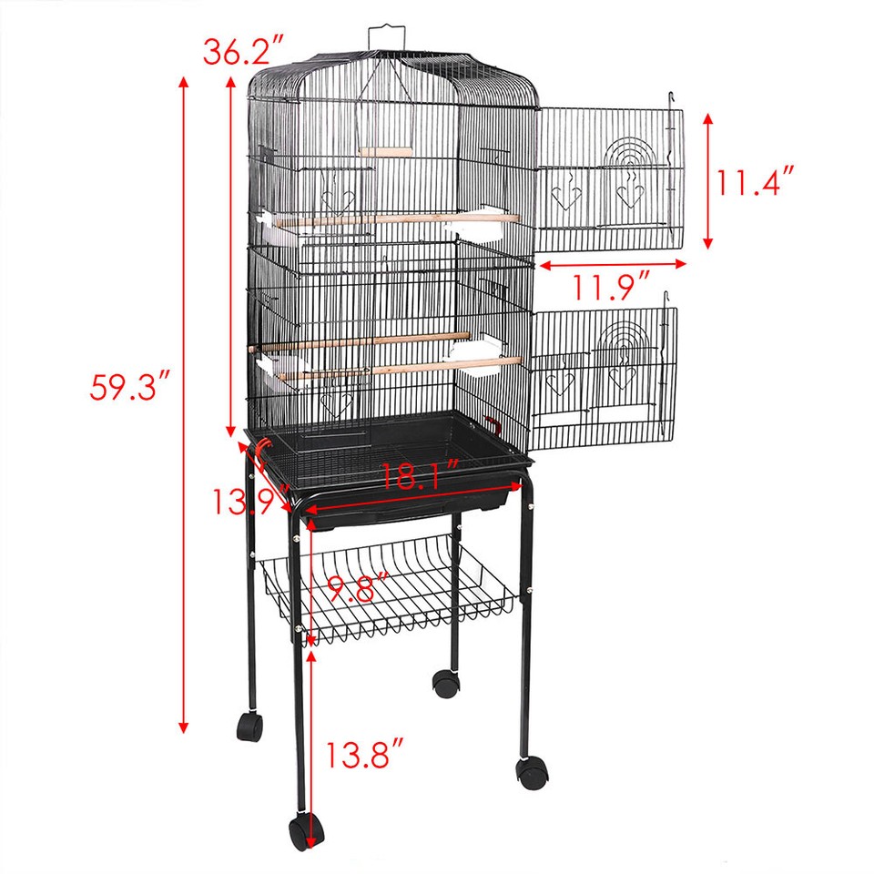 Durable Multiple Sizes Steel Bird Cage Best Place for Birds Large ...