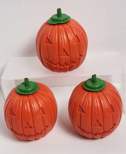 Lot of 3 Vintage Rax Restaurant Sippy Cup Plastic Blow Mold Pumpkin ...