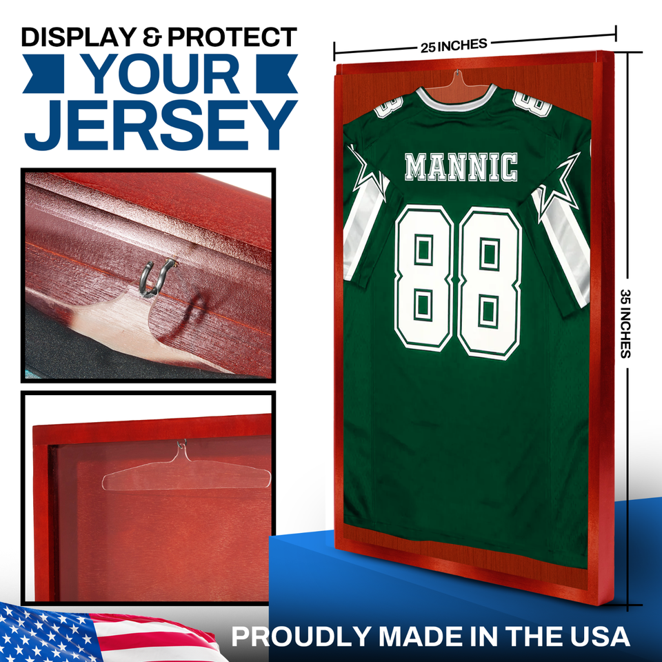 Jersey Shadow Box, Jersey Display Case Black, Cherry, or Golden Oak | eBay