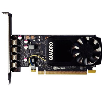 NVIDIA Quadro P1000 4GB GDDR5 Low Profile 4X DVI Mini DisplayPort ...