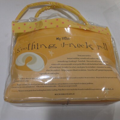 My Bliss Soothing U-Neck Roll Microwaveable Pillow Lavender Eucalyptus ...