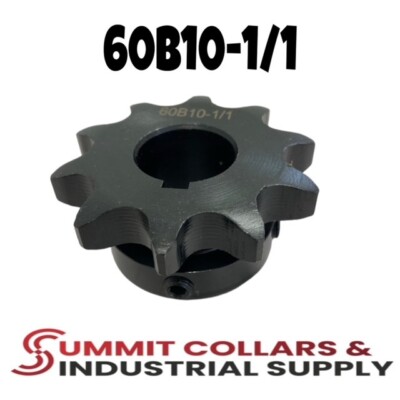 #60 Roller Chain Sprocket B Type 1" Bore 10 Tooth 60B-10-1/1 | eBay