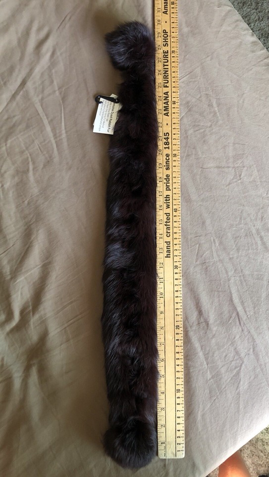 Genuine Rabbit Fur 30” Scarf/Stole Brand New w/tags Adjustable Dyed Red ...