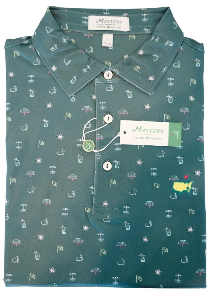 2025 Masters Tournament Peter Millar Augusta Green Icons Men's Polo ...