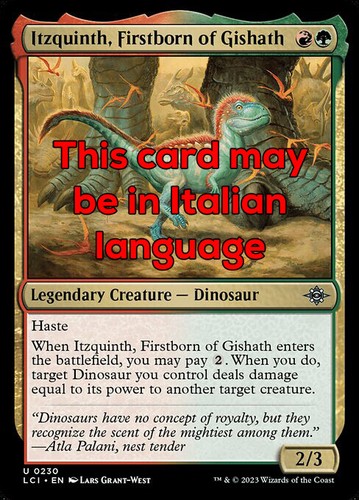 MTG ITZQUINTH, FIRSTBORN OF GISHATH FOIL EXC - PRIMOGENITO DI GISHATH ...