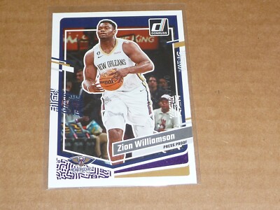 2023/24 Panini Donruss ZION WILLIAMSON PRESS PROOF PURPLE PELICANS /199 ...
