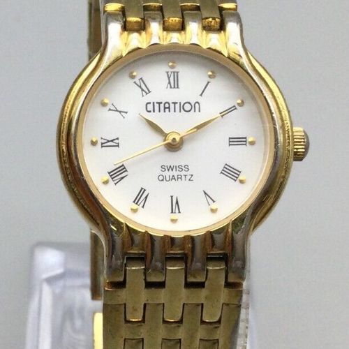 Vintage Benrus Citation Watch Women 24mm Gold Tone Round Dial New ...