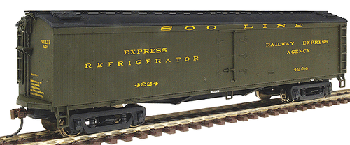REA EXPRESS GACX WOOD ICE REEFER 50 ft CAR - HO SCALE " SOO LINE " Logo ...