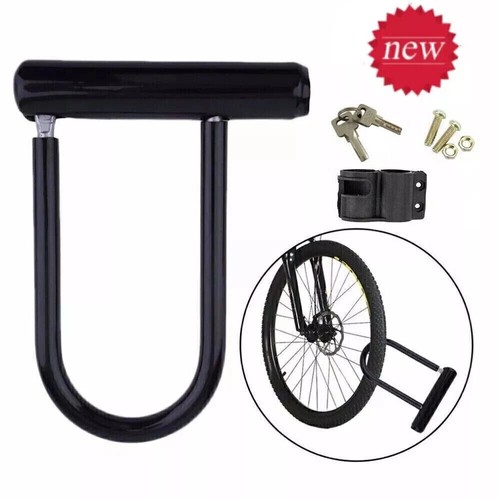 Bike D Lock Motorbike U Lock Cycle Scooter Bicycle Heavy Duty Security ...