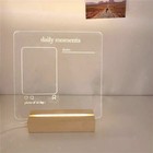 Transparent Acrylic Dry Erase Message Board LED Clear Writing Board ...