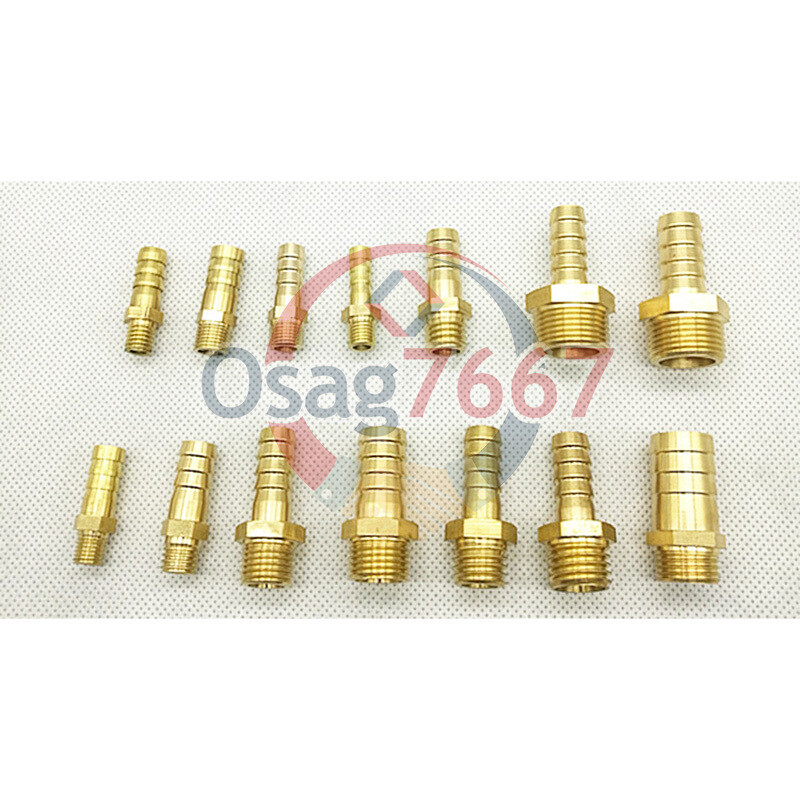 Metric Male Thread M10 M12 M14 M16 M18 M20 Barb Ф6~16mm Brass Hose Barb ...