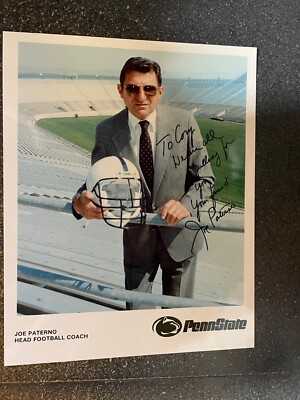 AUTOGRAPHED PICTURE JOE PATERNO PENN STATE, FROM THE CORY B. COLLECTION ...