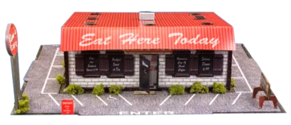 (PLEASE READ) Flexstock New 1:48 Scale O Gauge Jim's Cafe / Diner ...