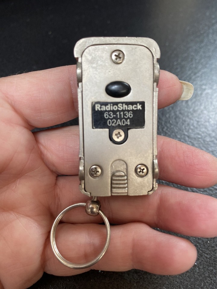 Radio Shack Metal Pickup Truck Keychain Key Ring Silver Lights ...