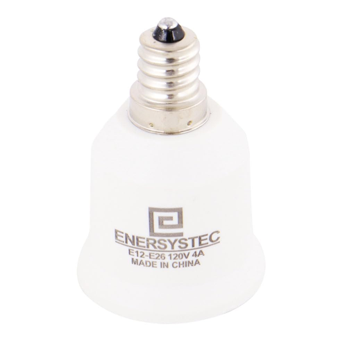 (4 Pack) Candelabra Screw Base E12 to E26 Light Socket Adapter, E12 A19 ...