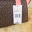 Michael Kors Avril Small Top Zip Satchel Brown /Sunset Rose Pink Wallet ...