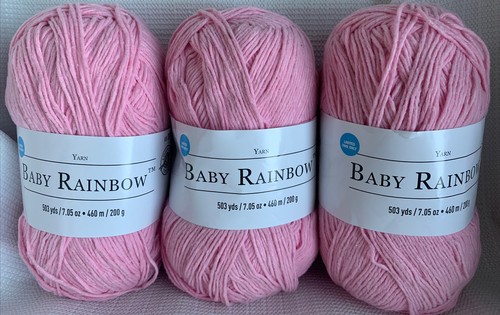 3 BABY RAINBOW in LIGHT PINK Yarn by Loops & Threads 503yds/460m 7.05oz ...