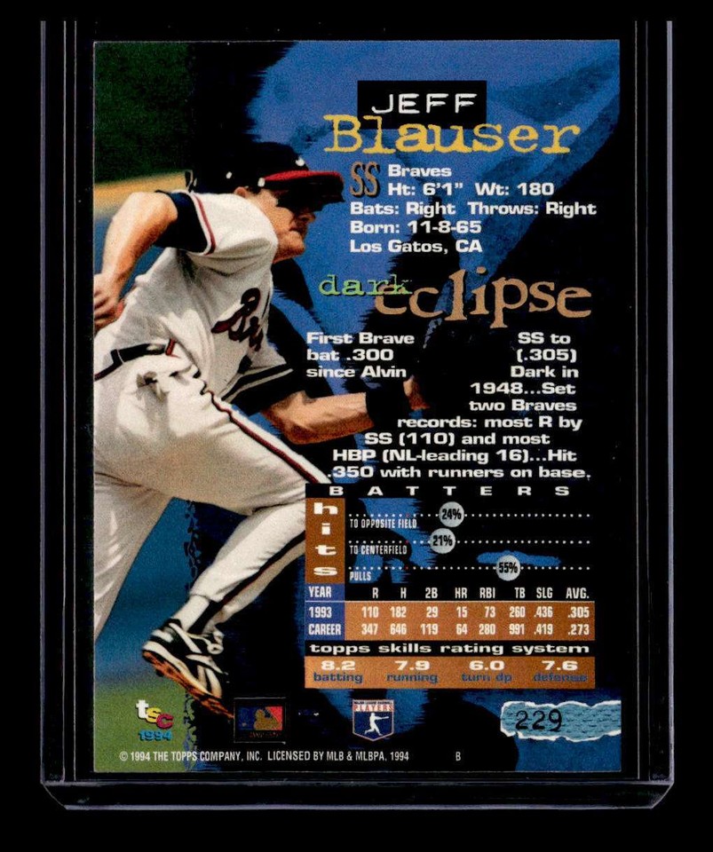 Jeff Blauser 1994 Stadium Club 1st Day Issue #229 | eBay