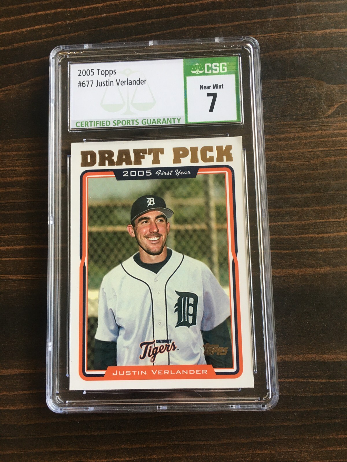 2005 Topps Justin Verlander Rookie RC #677 CSG 7 Near Mint | eBay