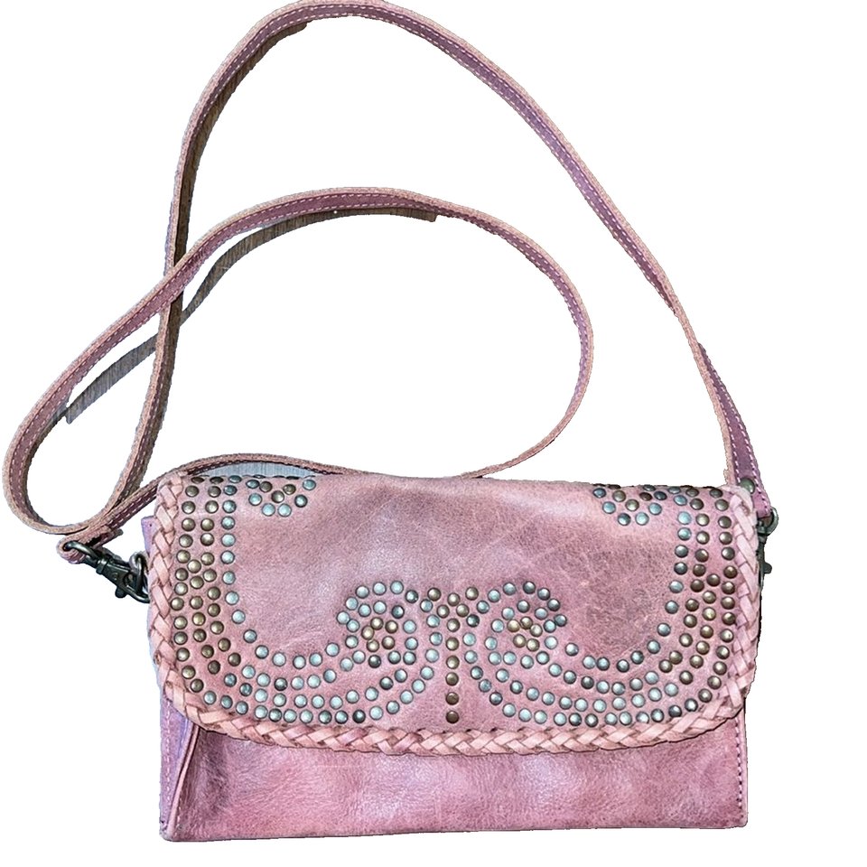 Idyllwind Miranda Lambert Mauve Studded Leather Crossbody Shoulder Bag ...