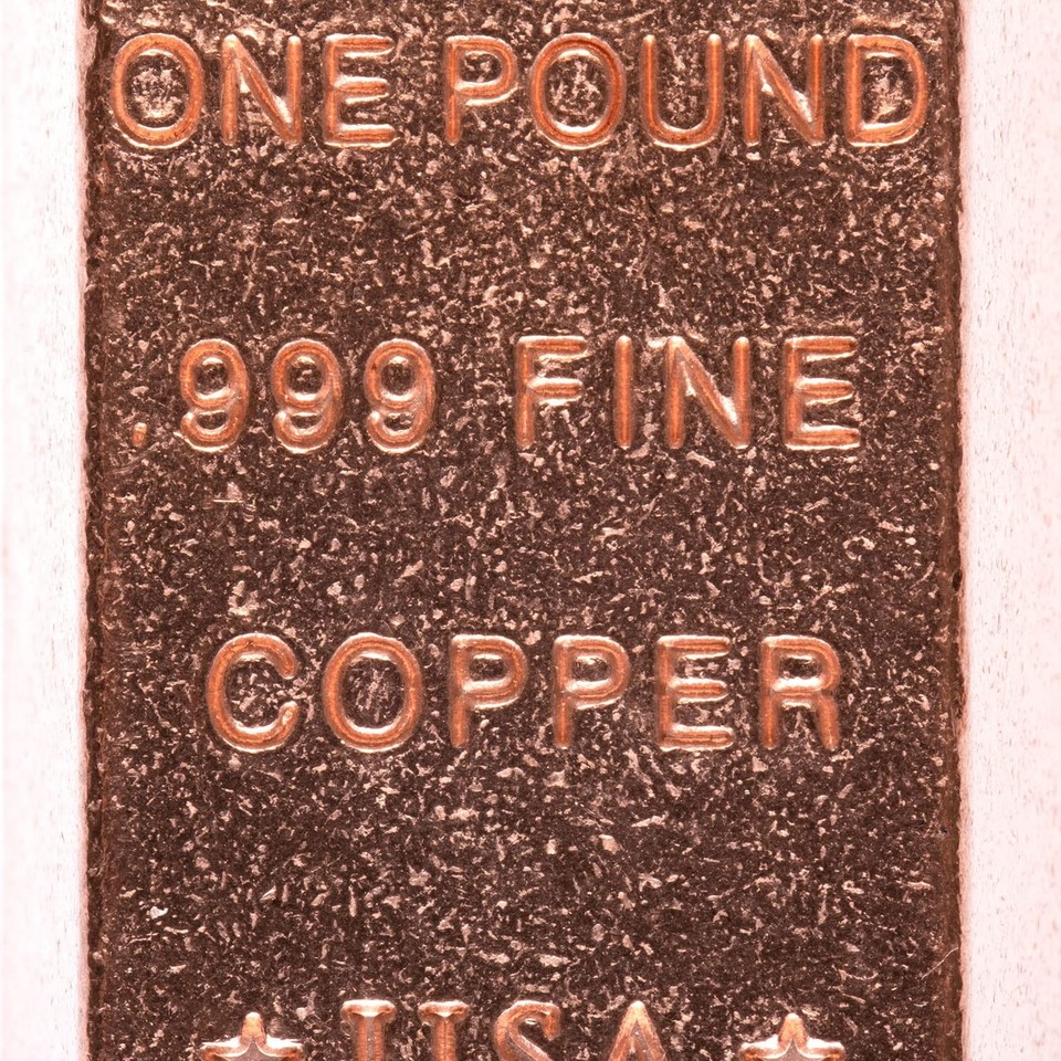 1 Pound Copper Bar Ingot Paperweight .999 Pure Copper Bar Bullion ...