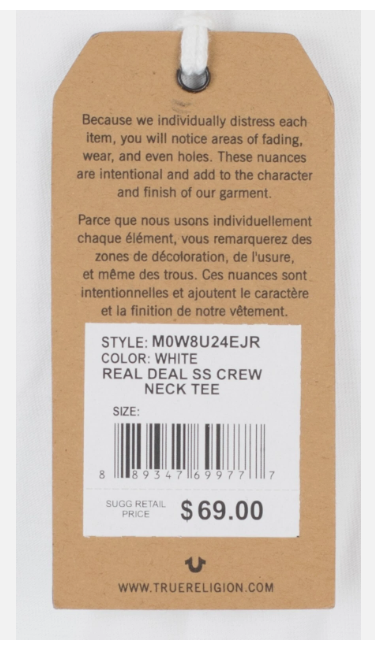 $69 TRUE RELIGION White REAL DEAL BUDDHA Short Sleeve Designer Graphic ...