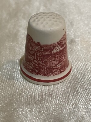 Porcelain Thimble - ADAMS 'English Cattle Scenery' 1980 England | eBay