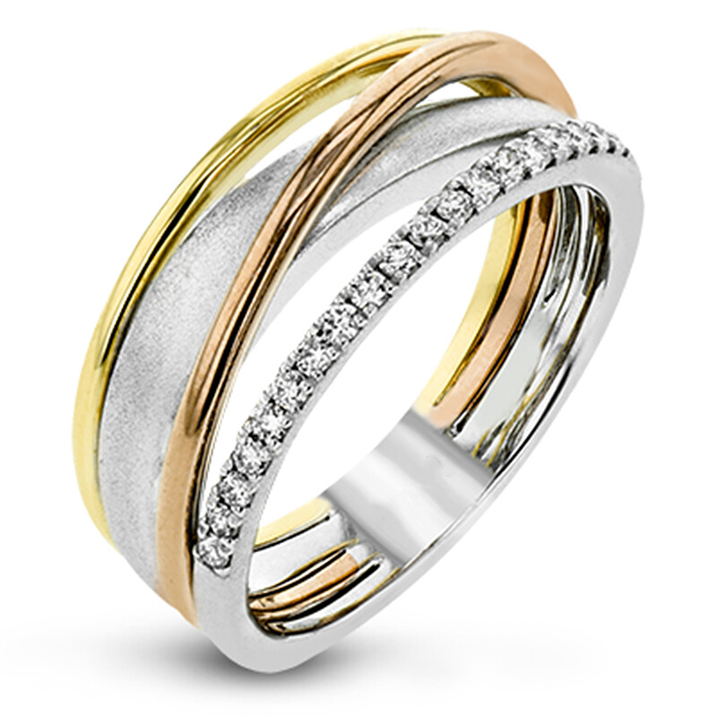 Two Tone 925 Silver Filled Ring Women Cubic Zircon Wedding Ring Sz 6-10 ...