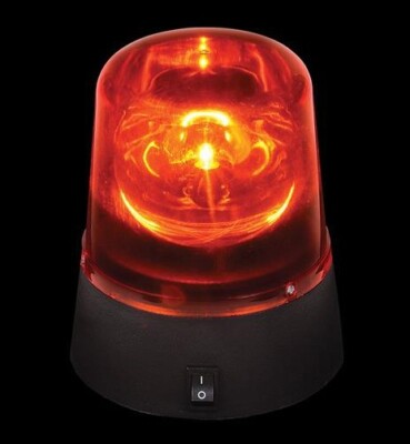 Red 4" Lighted Fire Police Novelty Light Beacon Rotating Spinning Party ...