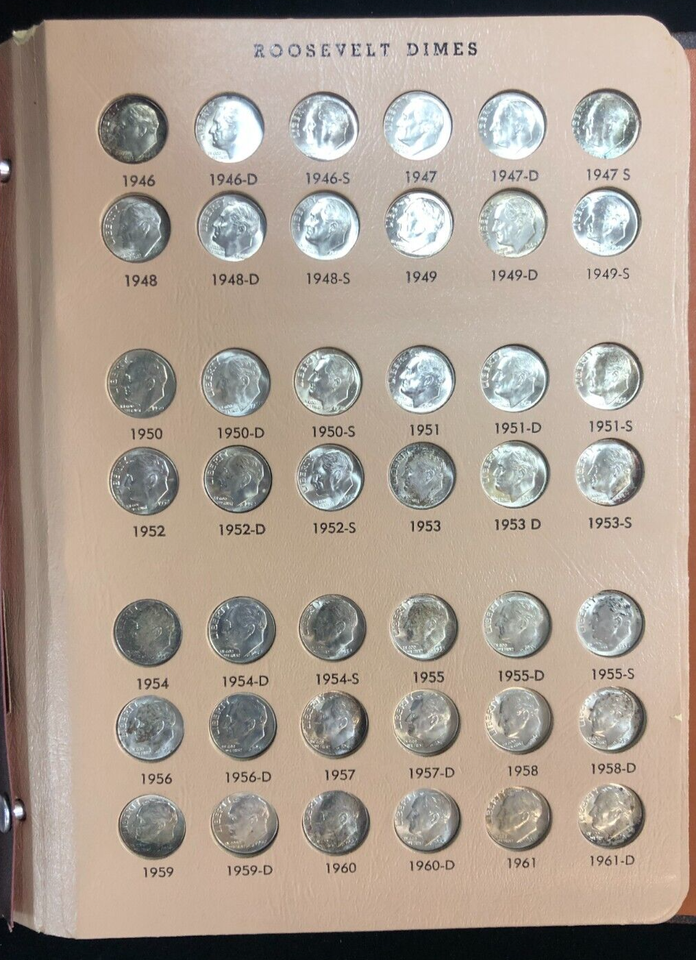 US Roosevelt Dime Collection 1946-1992, complete set | eBay