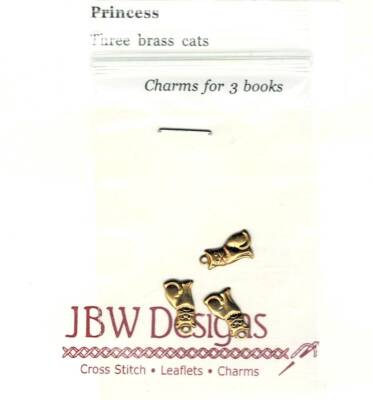 PRINCESS BRASS CHARMS 3 BRASS CATS -JBW DESIGNS | eBay