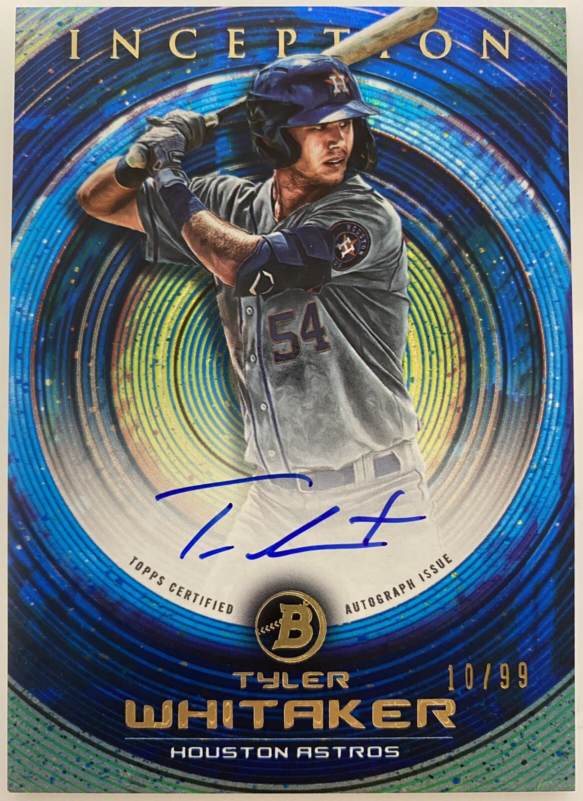TYLER WHITAKER 2022 BOWMAN INCEPTION AUTOGRAPH /99 BLUE FOIL PROSPECT ...