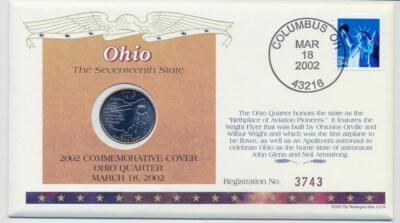 2002 Commemorative Cover Ohio State Quarter First Day Cover Limited ...