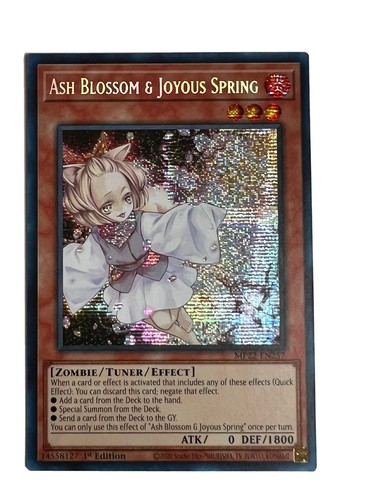 Yugioh x1 Ash Blossom & Joyous Spring MP22-EN257 Prismatic Secret Rare ...