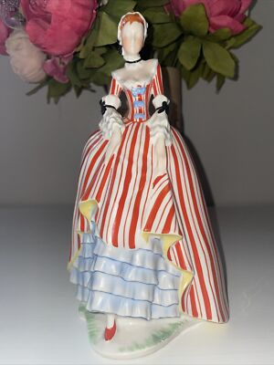 Antique Austrian Art Deco Porcelain Figurine Figure Lady Woman Knell ...