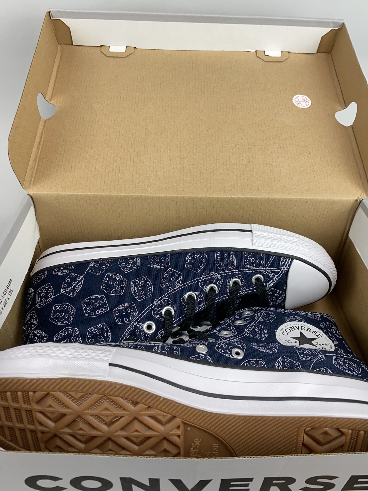 NEW Converse Chuck Taylor All Star Pro Hi Dice Blue White Shoes Mens 11 ...