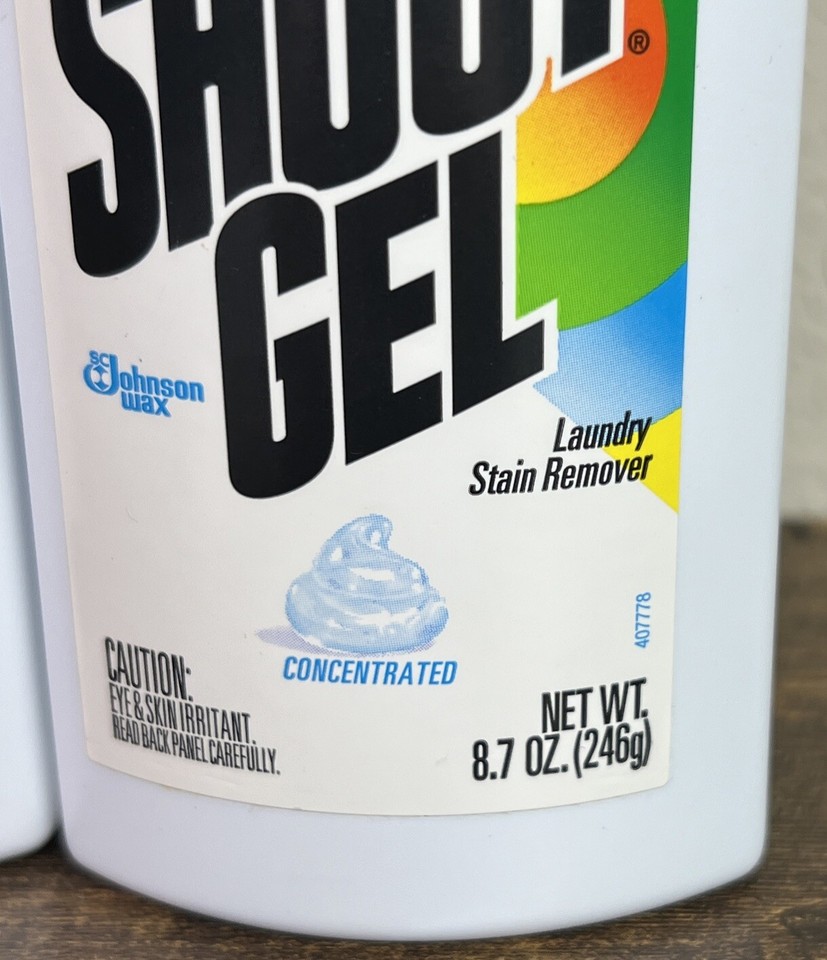 (2) 1995 & 2001 Shout Ultra Concentrated Gel Laundry Stain Remover 8 ...