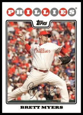2008 Topps #262 Brett Myers Gold Foil Philadelphia Phillies NM+ | eBay