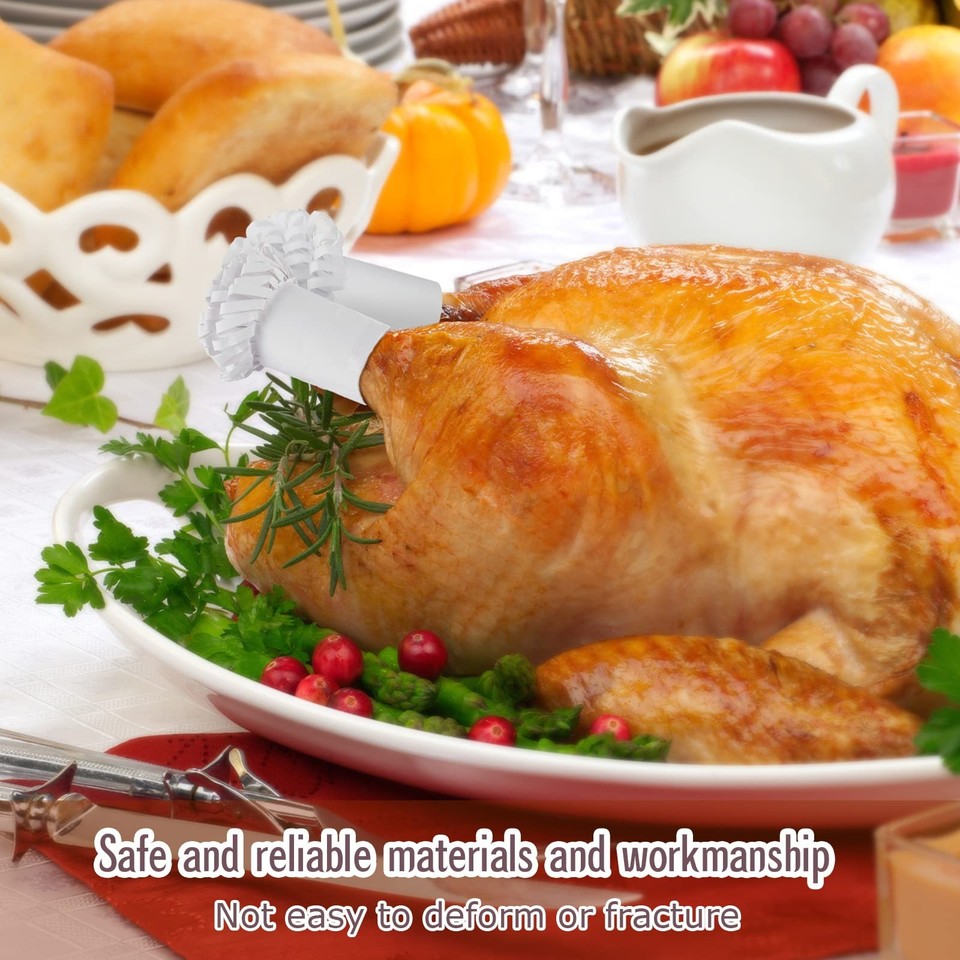 12 Pcs Paper Frills Decorative Holders for Turkey Legs Chops White ...