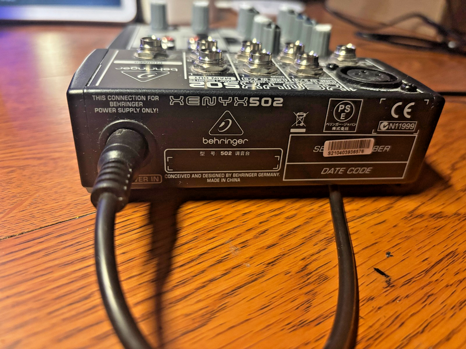 Behringer Xenyx 502 Analog Mixer with PSU | eBay UK