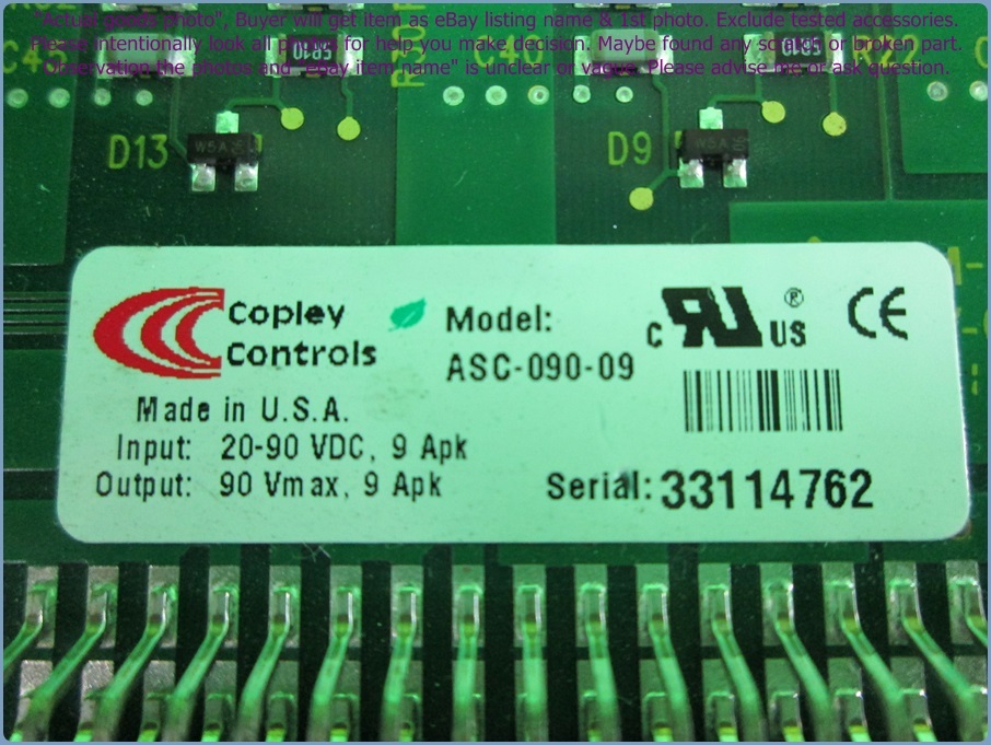 Copley Controls ASC-090-09, Primatics driver as photo, sn:7322, DHLtoUS ...