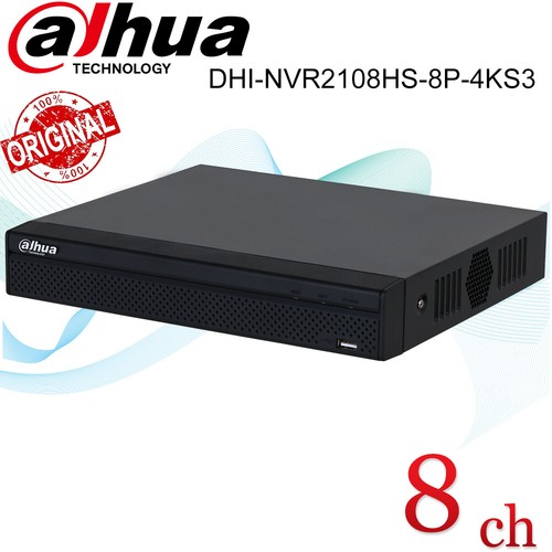 alhua 8CH POE NVR2108HS-8P-4KS3 Wizsense 12MP 4K 1U NVR Network Video ...