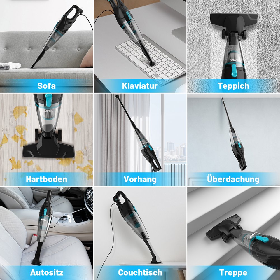 R3S Corded Stick Vacuum Cleaner & Hand Vacuum Cleaner-Cable 2 in 1 ...