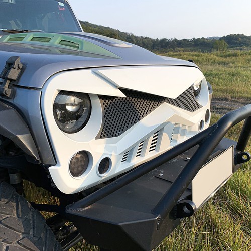 Front Bumper Grill Hawke Grille W/Mesh For 2007-2018 Jeep Wrangler JK ...