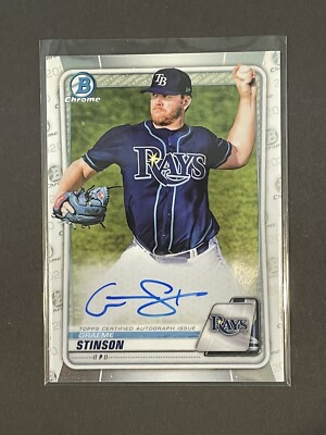 2020 Bowman Chrome Graeme Stinson Auto Prospect #CPA-GST TAMPA BAY RAYS ...