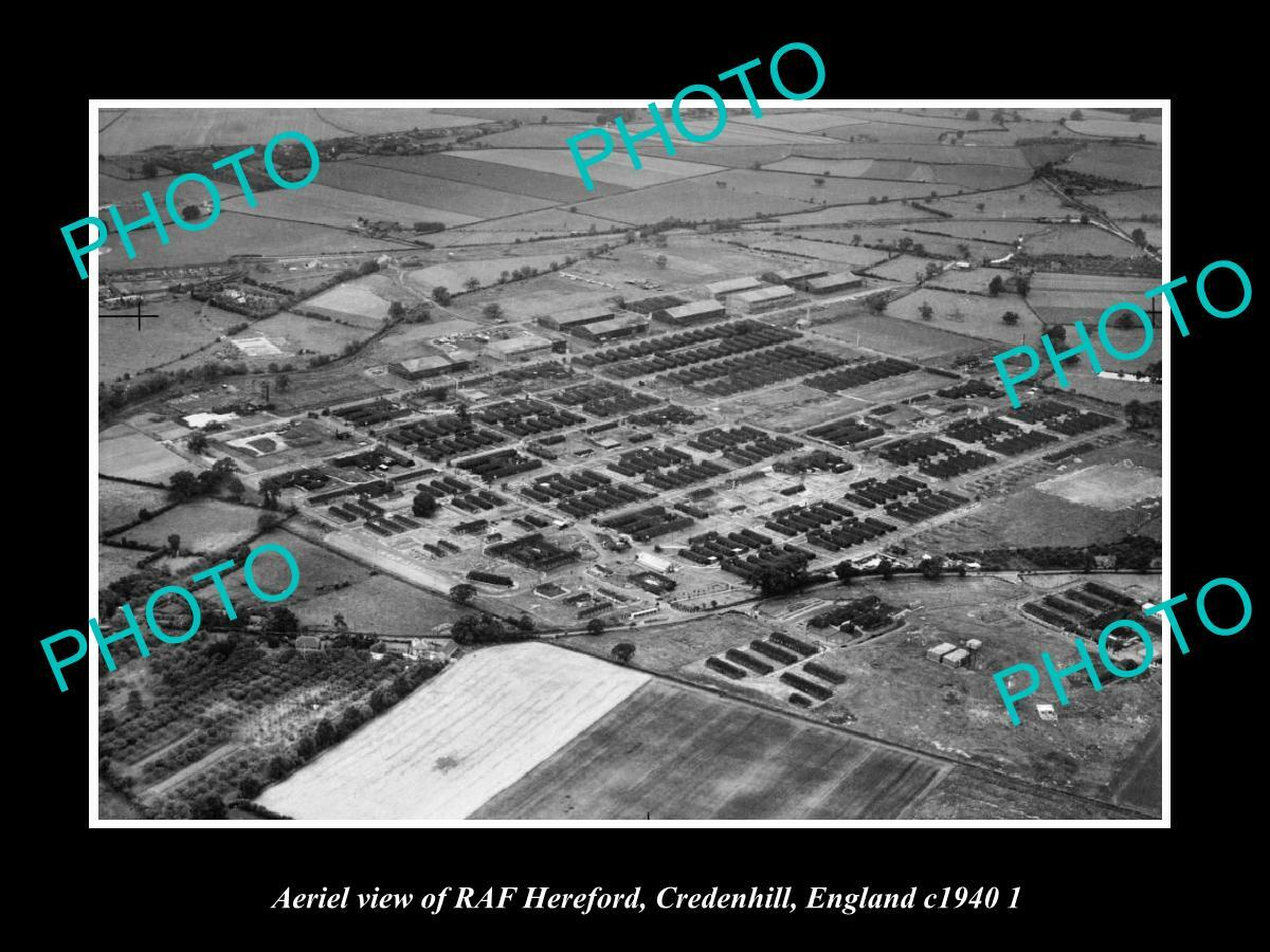OLD 8x6 HISTORIC PHOTO AERIAL VIEW RAF HEREFORD CREDENHILL ENGLAND ...