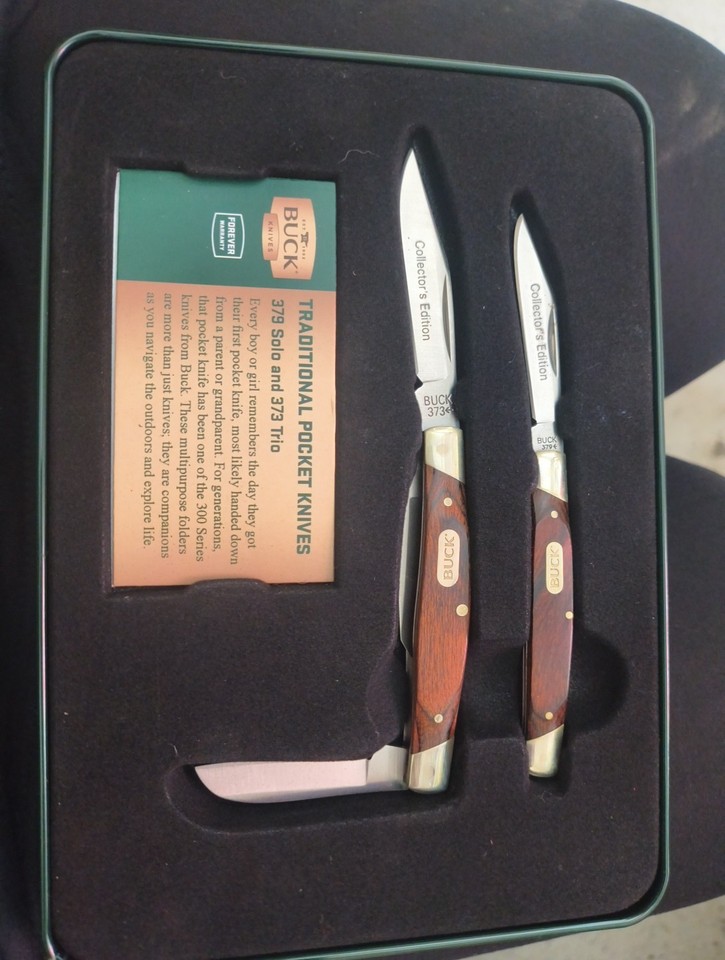 Buck Knives Collectors Limited Edition Gift Set Folding Knife Combo TIN ...