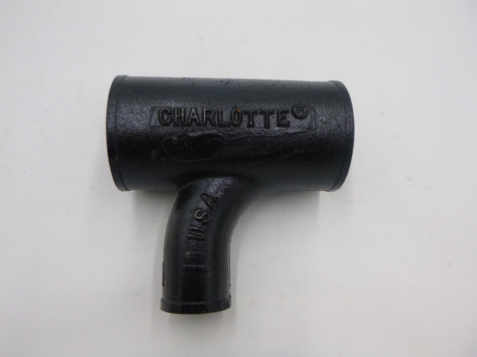 Charlotte Black Cast Iron Tee 1 1/2" Plumbing Pipe Fitting NH28 | eBay