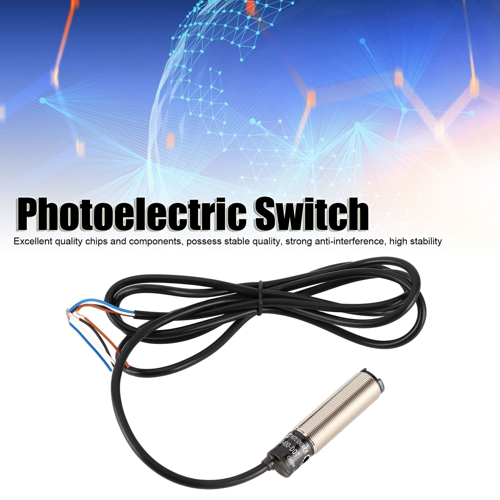 BERM Photoelectric Switch Sensor Diffuse Reflection Cylindrical 4‑Wire ...