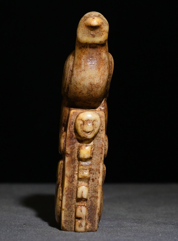Old Chinese Dynasty Han White Jade Carve Feng Shui Phoenix Bird Beast ...